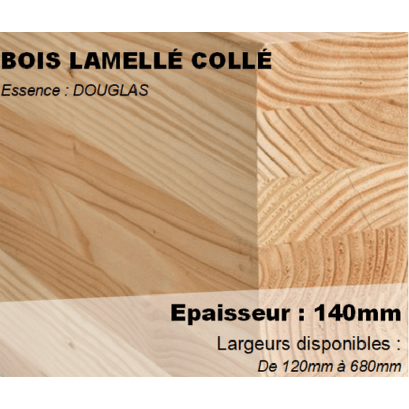 Lamellé Collé douglas ou épicéa top qualité 140mm | Central Bois ...