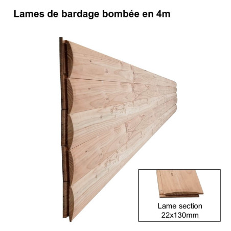 Bardage bombé 22x130mm Raboté Choix 1 | Central Bois