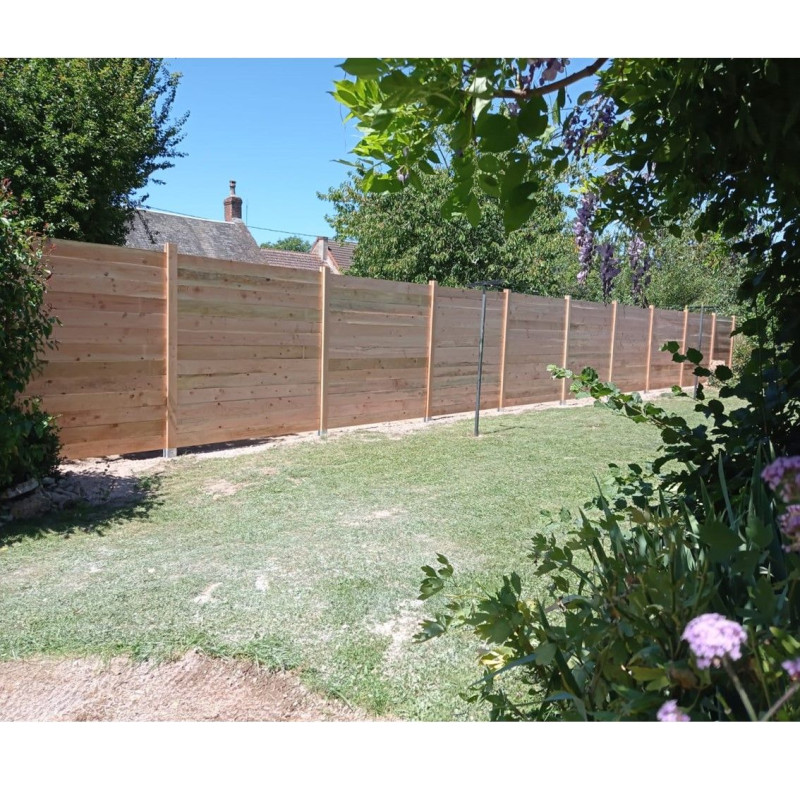 Poteau rainuré 90x90mm en 1m20 Douglas Naturel C18 origine France ...