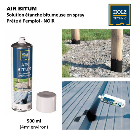 Bombe spray bitume - 500ml - noir | Central Bois