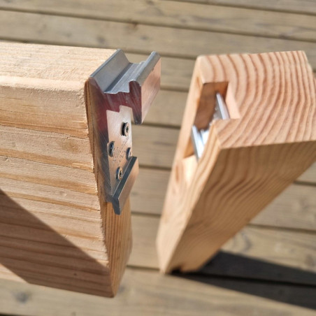 Connecteur invisible BOIS-BOIS 35x80x20 pour petite section bois ...